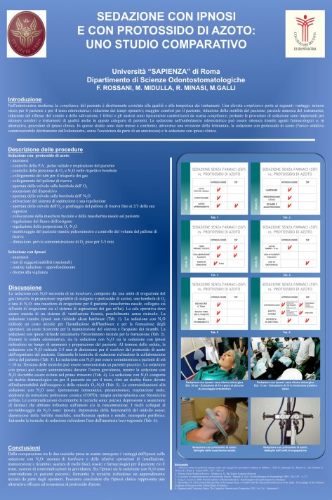 Studio comparativo tra la sedazione con ipnosi e protossido di azoto | francescorossani.com